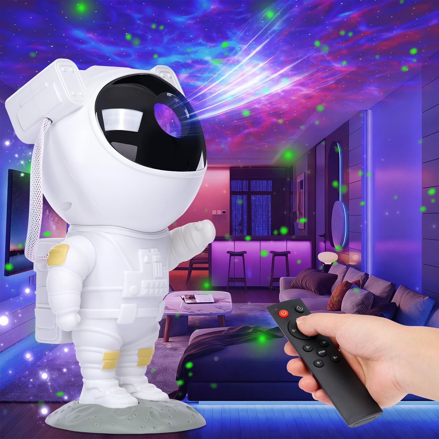 Star Projector with Bluetooth Speaker and Remote, Northern Lights ...
