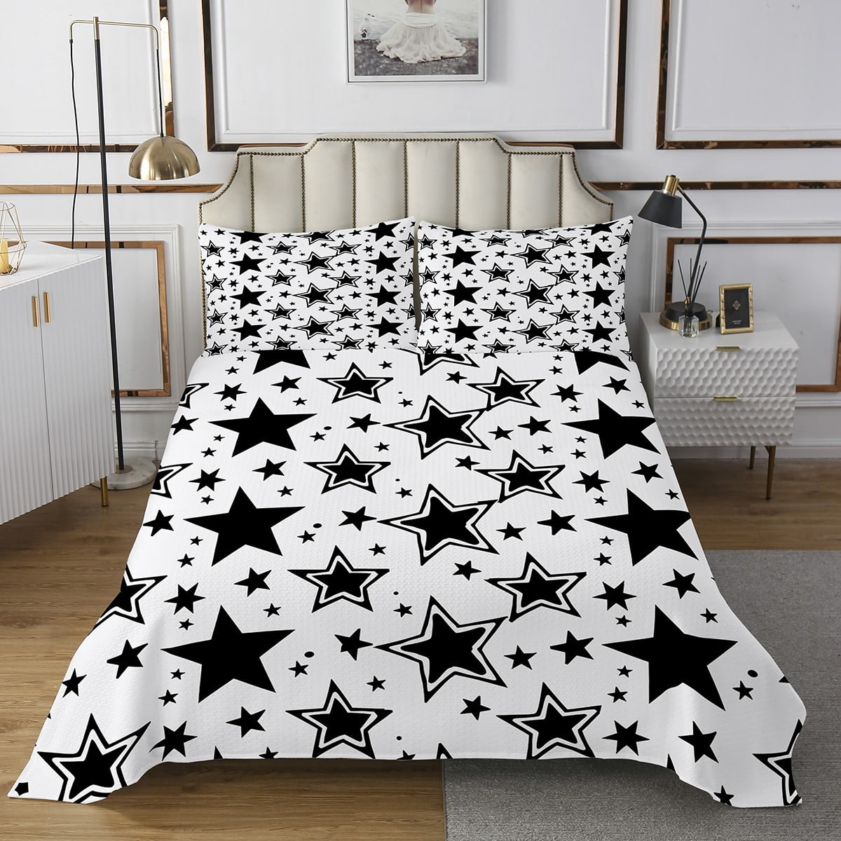 Star Queen Bedspread Set Teens Bedroom Decor,Starry Sky Coverlet Set ...