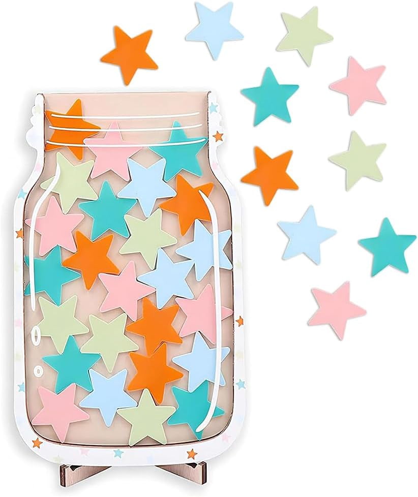 Star Reward Jar for Kids, Star Responsibility Chores Chart Behavior ...