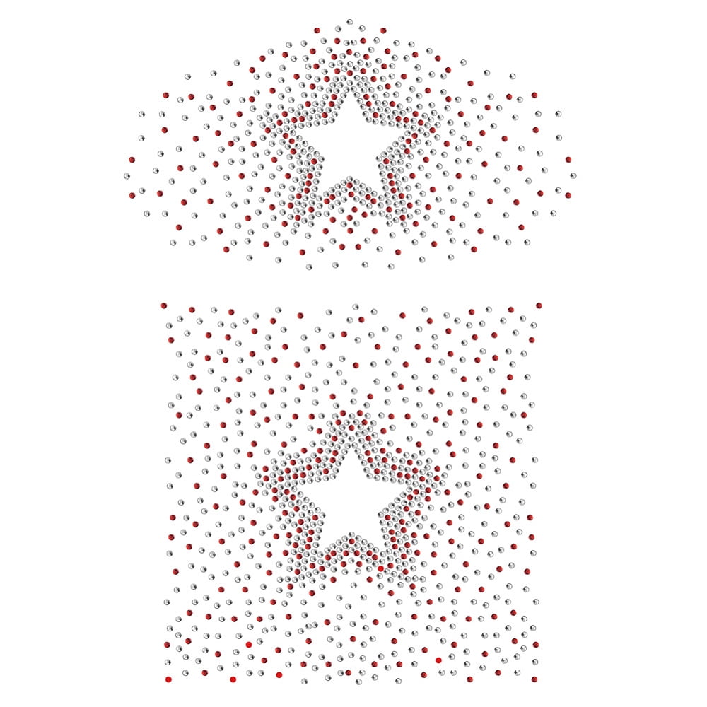 Star Rhinestone Iron on Hotfix Heat Transfer Decal Bling Rhinestone ...