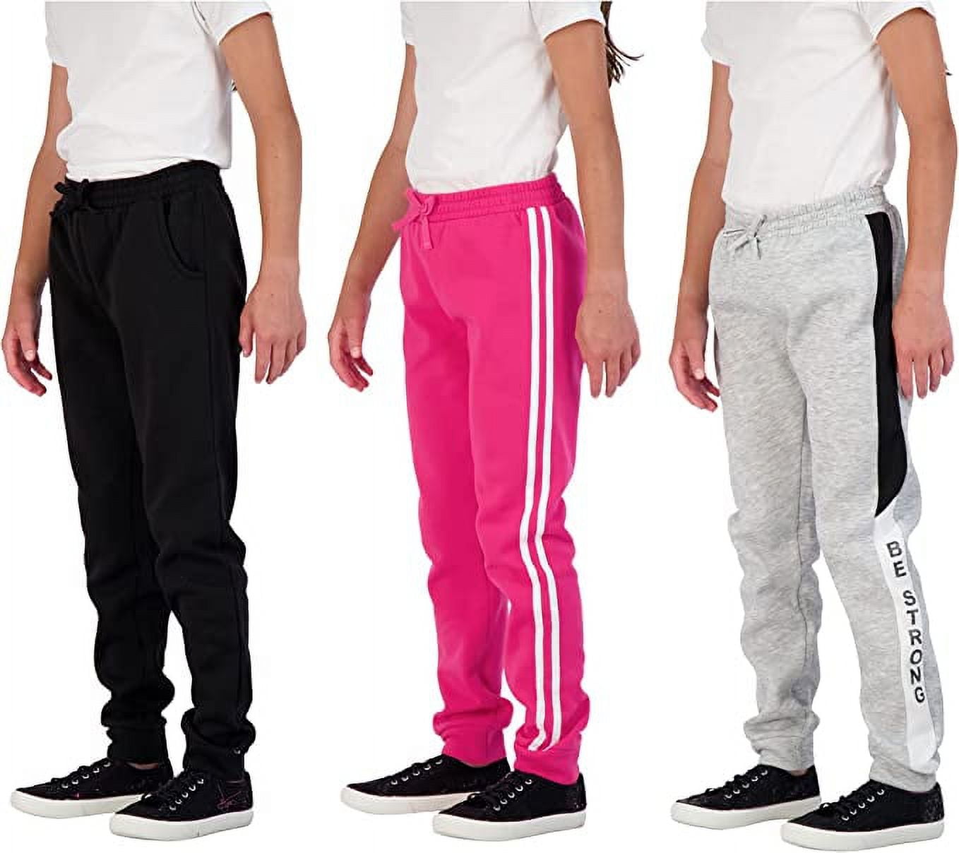 Star Ride Girls 3 Pack Jogger Sweatpants Size 5-16 - Walmart.com