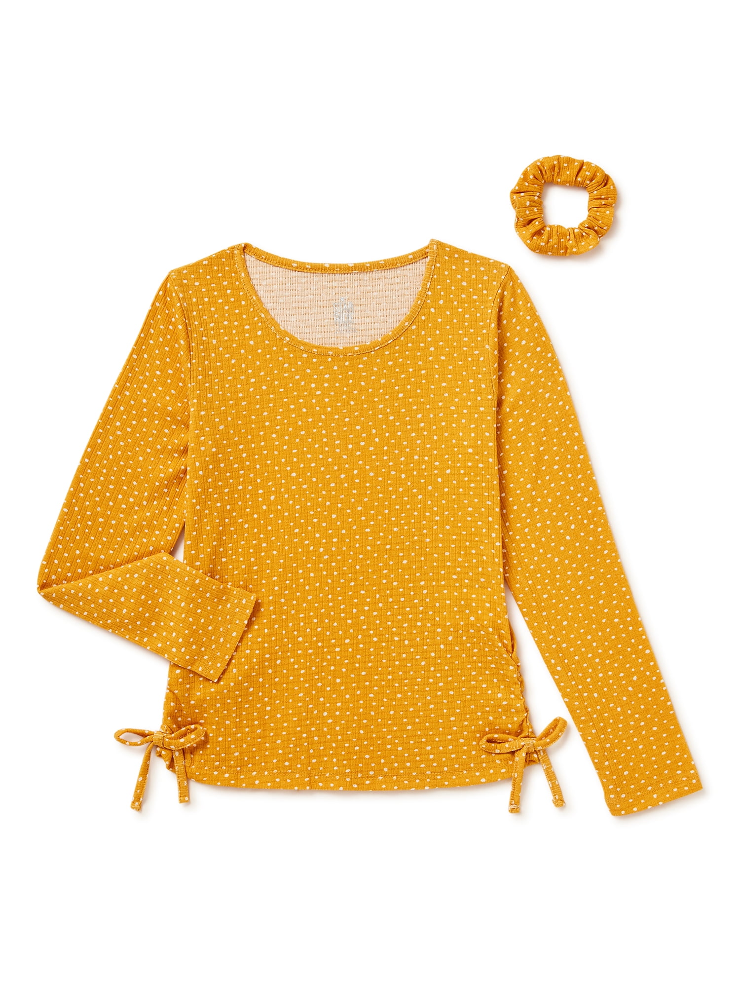 Star Ride Girls Scattered Dot Side Cinch Top, Sizes 4-16 - Walmart.com