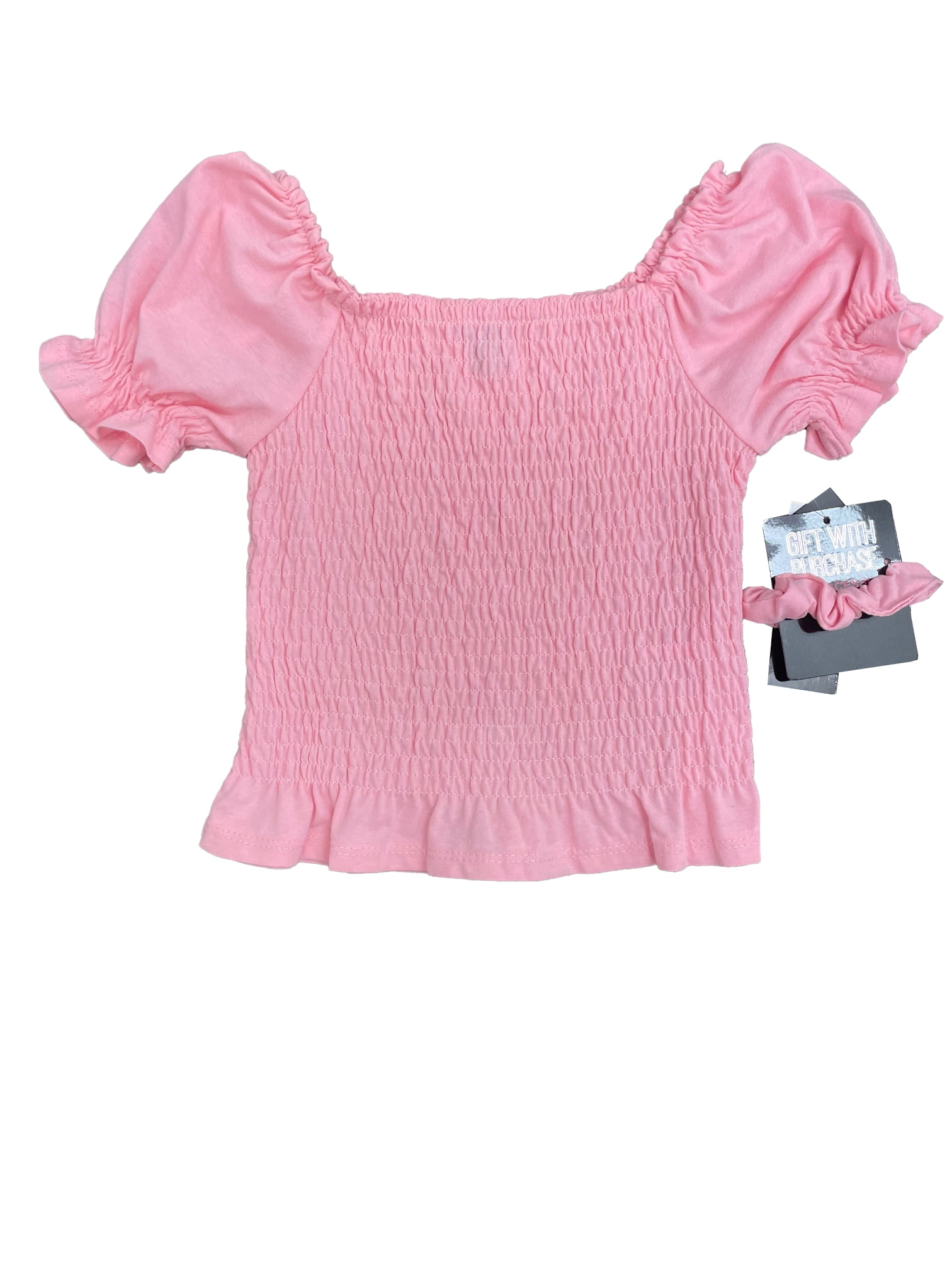 Star Ride Girls Smocked Top with Scrunchie, Sizes 4-16 - Walmart.com