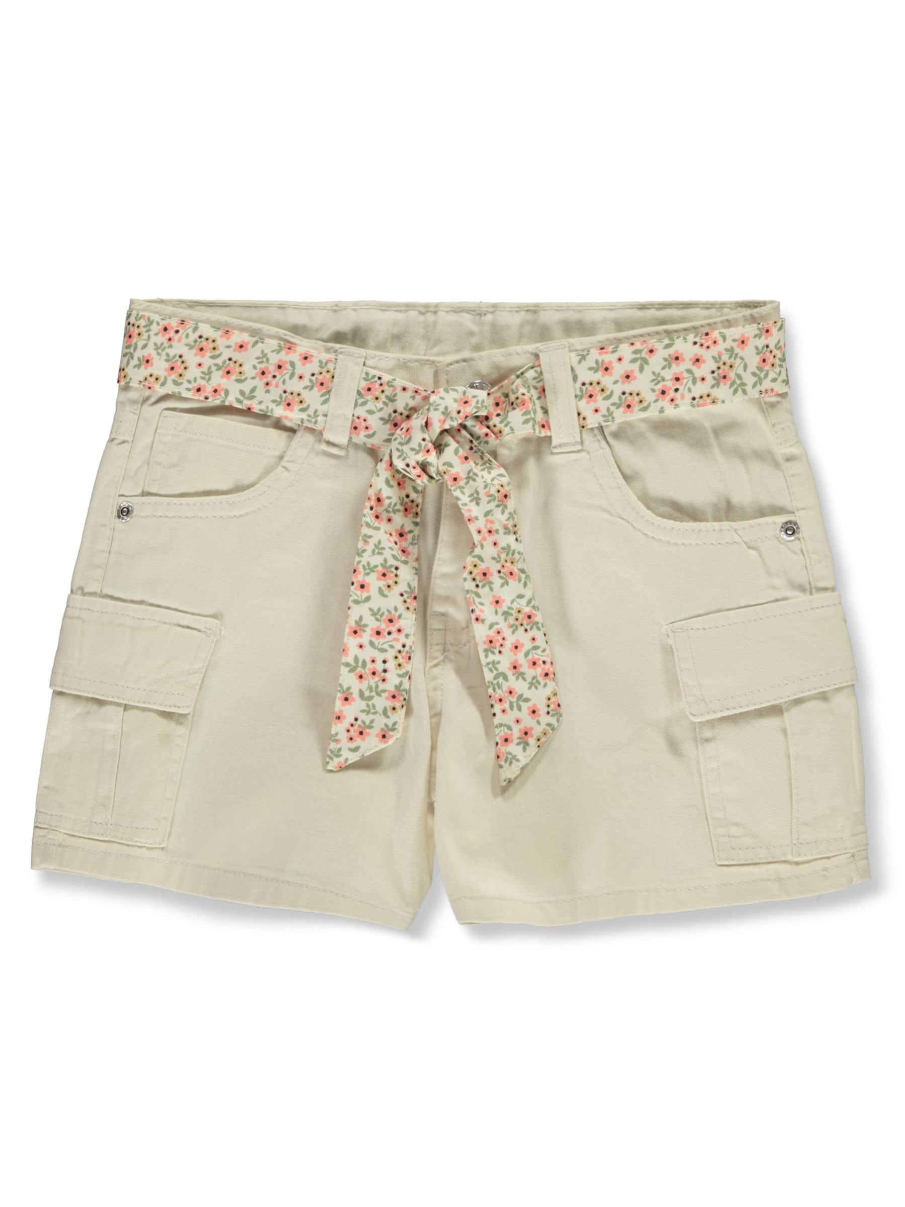 Star Ride Girls' Woven Pull-Through Belt Shorts Color: eggplant Size: 5 ...