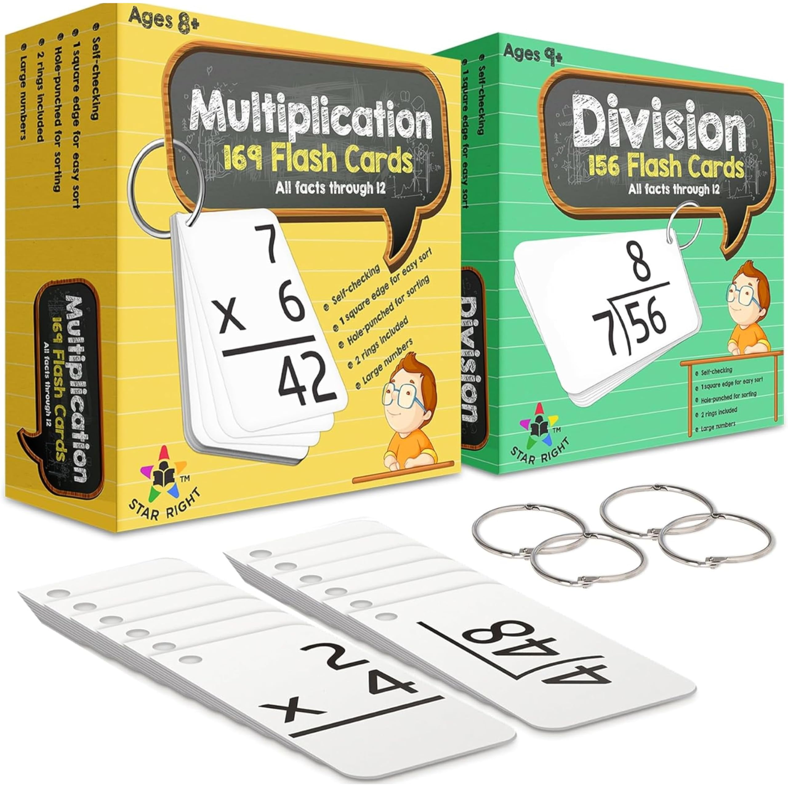 Star Right 325 Math Flash Cards - Multiplication and Division Flash ...