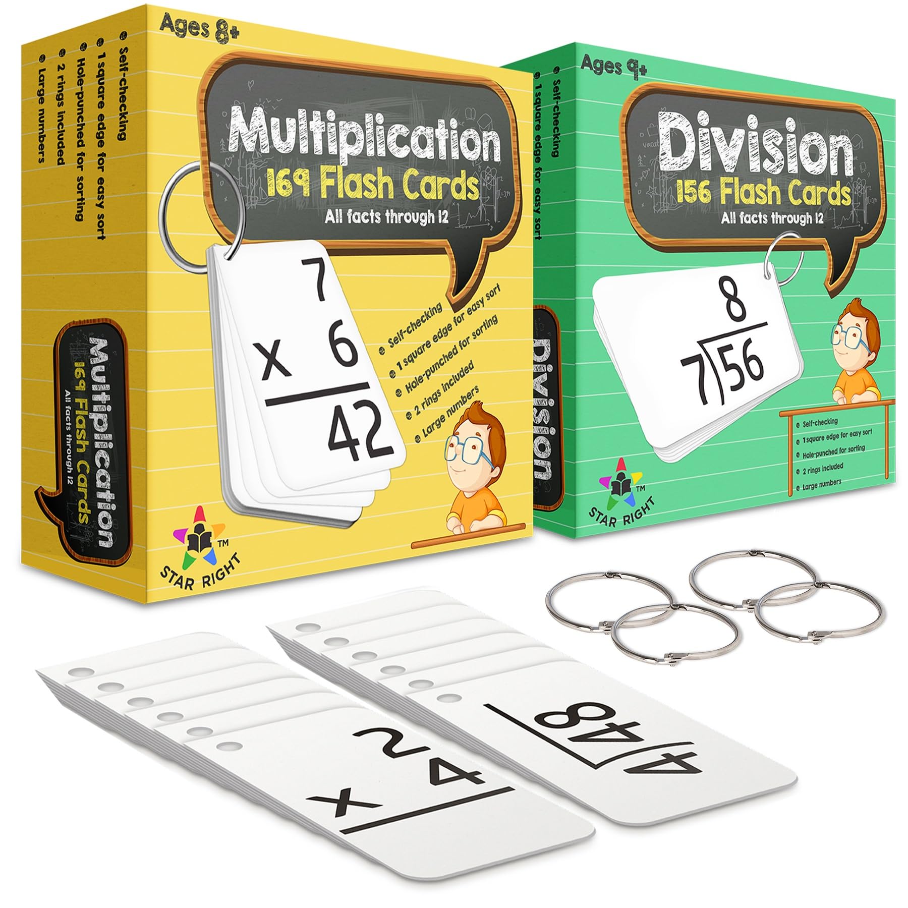 Star Right Education Addition Flash Cards, 0-12 (All Facts, 169 Cards ...