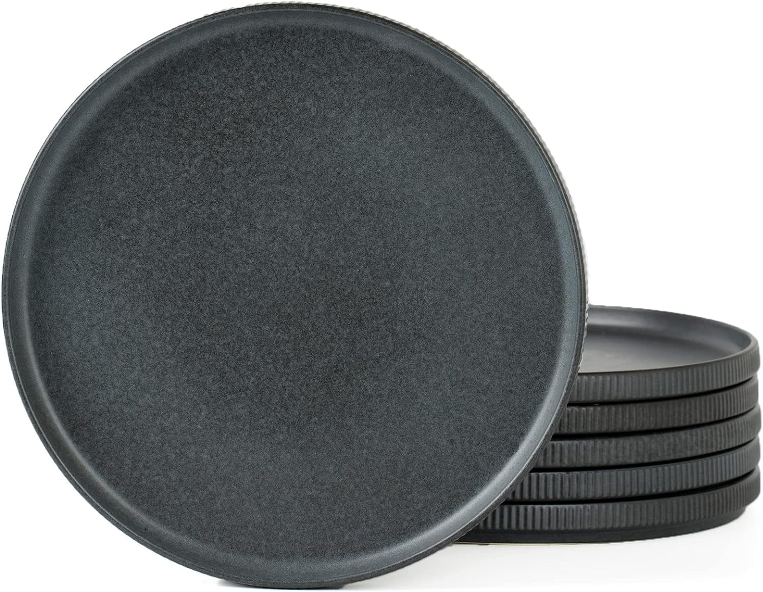 Star Salad Plates for 6, 8 inches Plate Set, Stoneware Dinnerware ...