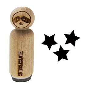 Star Happy Face Emoticon Rubber Stamp for Scrapbooking Crafting ...