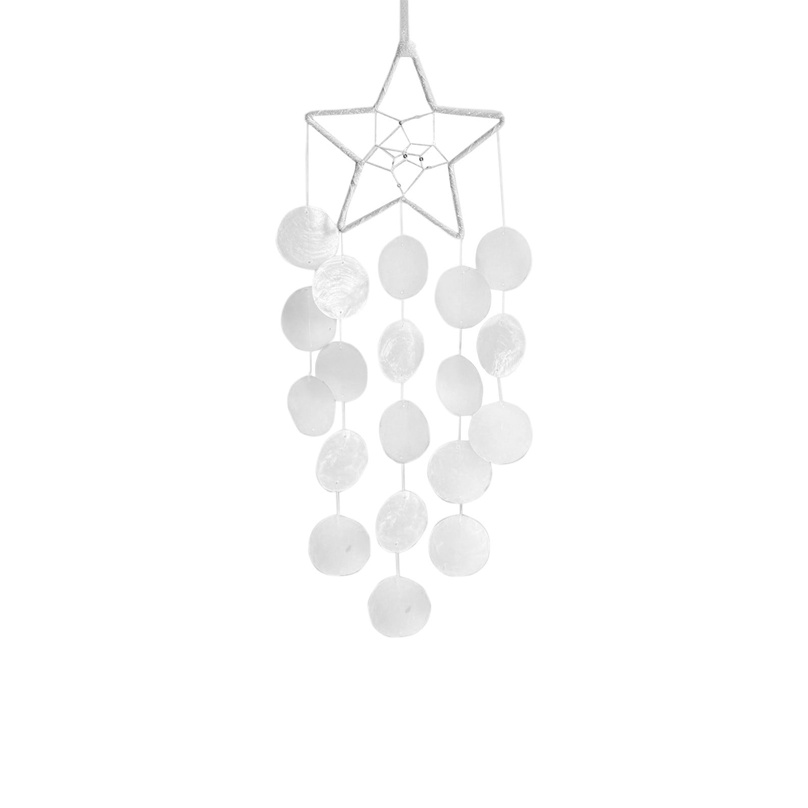 Star and Seashell Wind Chime Dreamcatcher, Handwoven Decorative Mobile ...