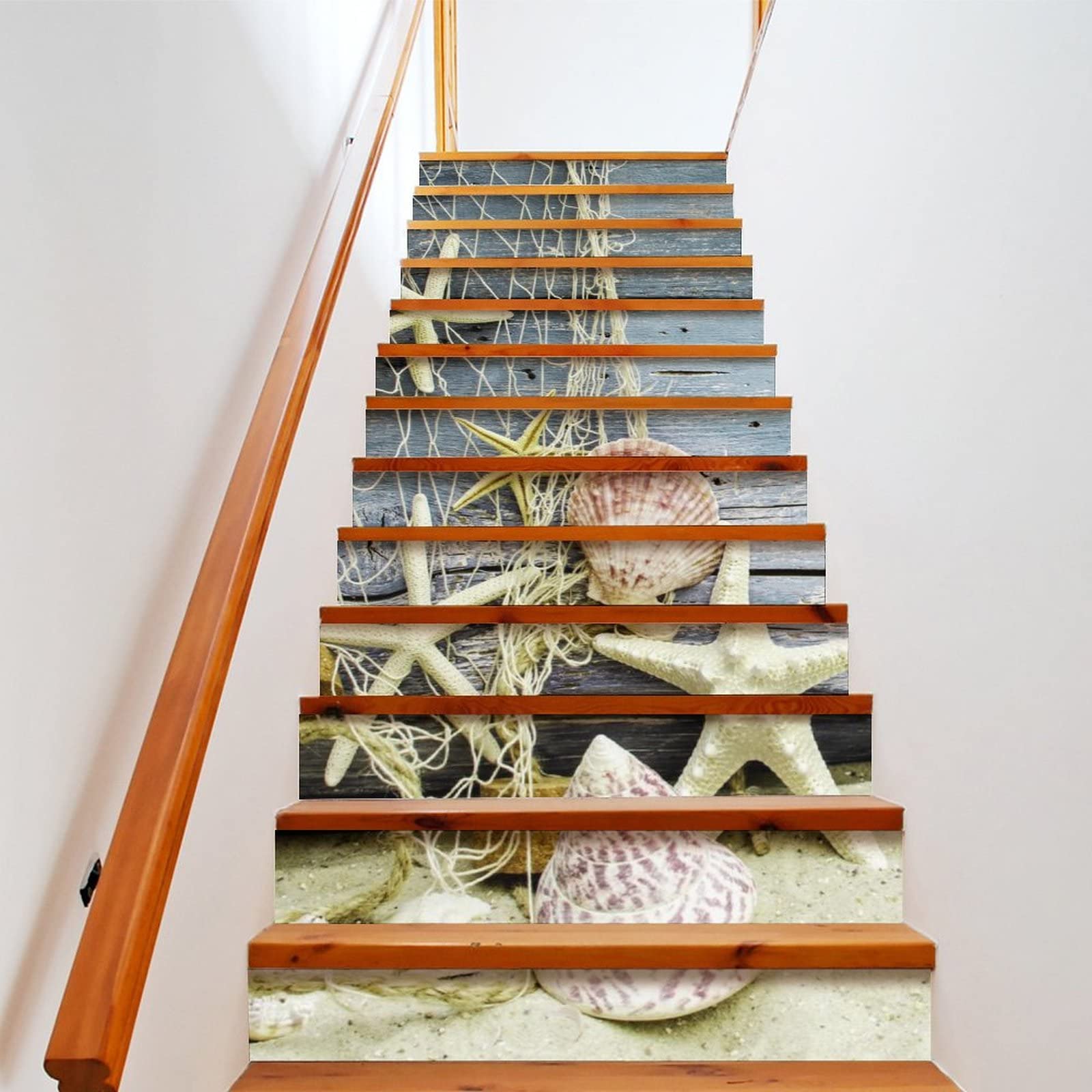 Star Seaside Stair Stickers Ocean Animal Staircase Riser Decals Sea ...