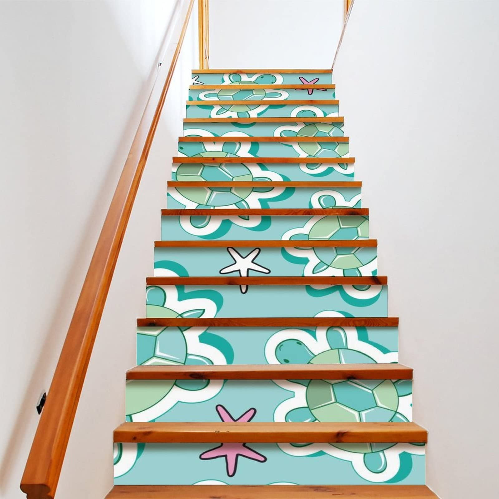 Star Seaside Stair Stickers Ocean Animal Staircase Riser Decals Sea ...