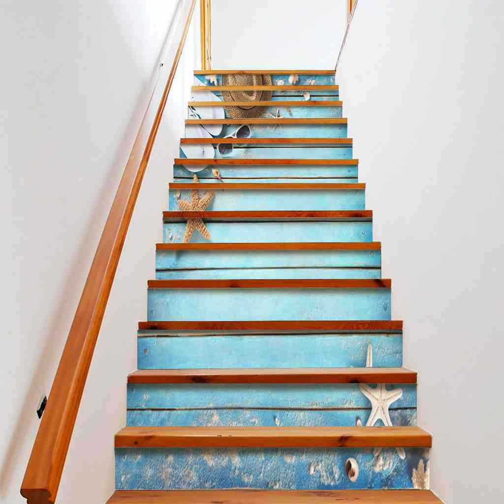 Star Seaside Stair Stickers Ocean Animal Staircase Riser Decals Sea ...
