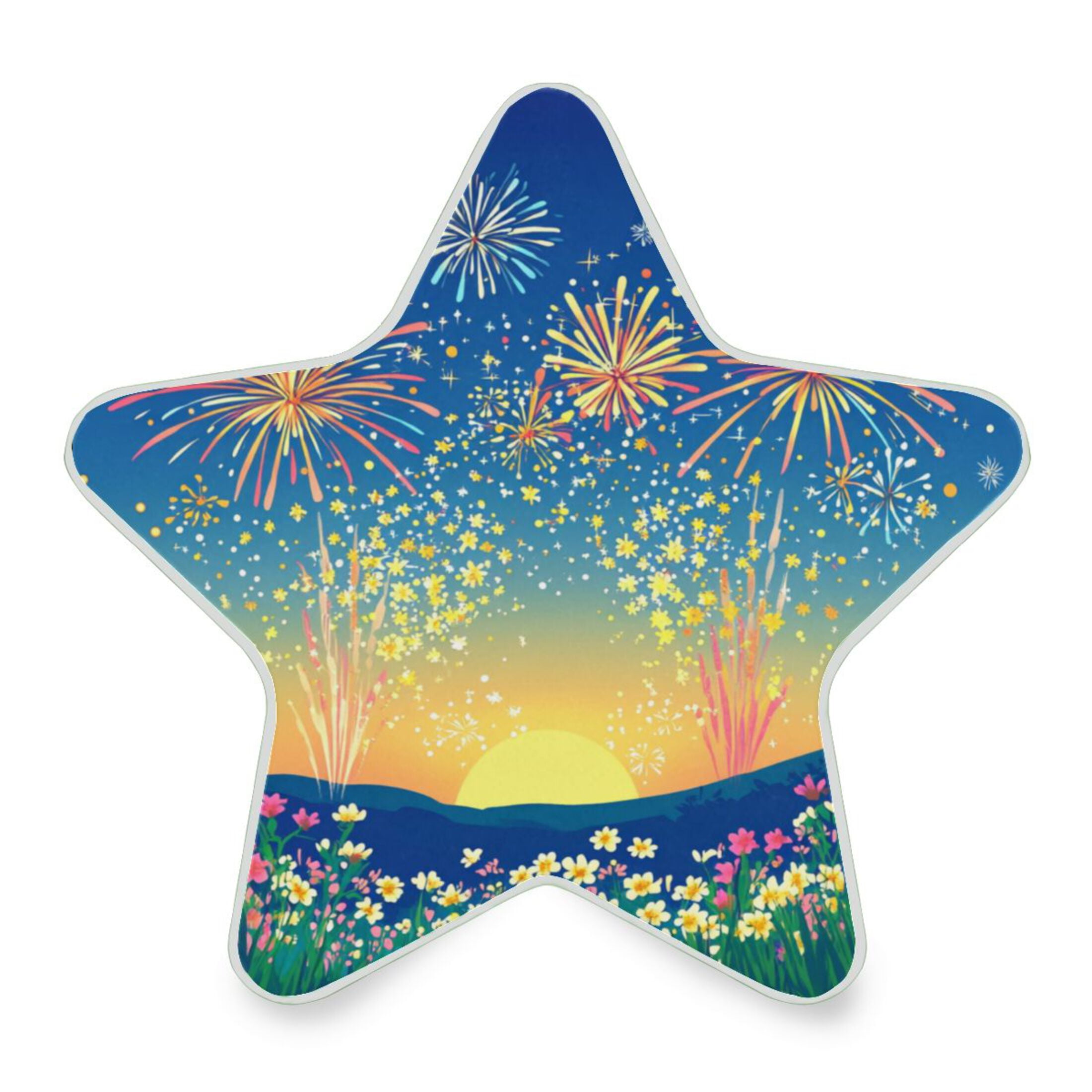 Star Shape LED Night Light Bedrooms Lighting Sensor Light Bedside Wall ...