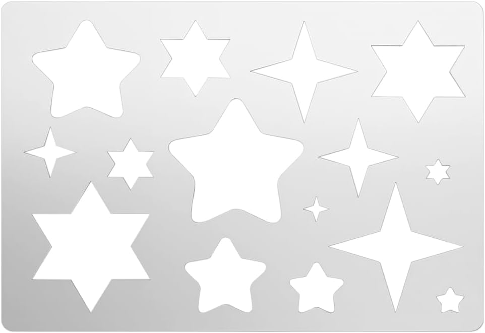 Star Shape Metal Stencil Cutouts Cutting Stencils Template Stainless ...
