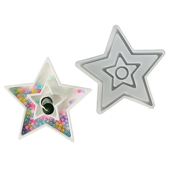 Star Shape Silicone Molds For DIY Handmade Candlestick Bases And Resin ...