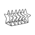 Star Shaped Bookend With Openwork Design Five Compartment Storage And ...
