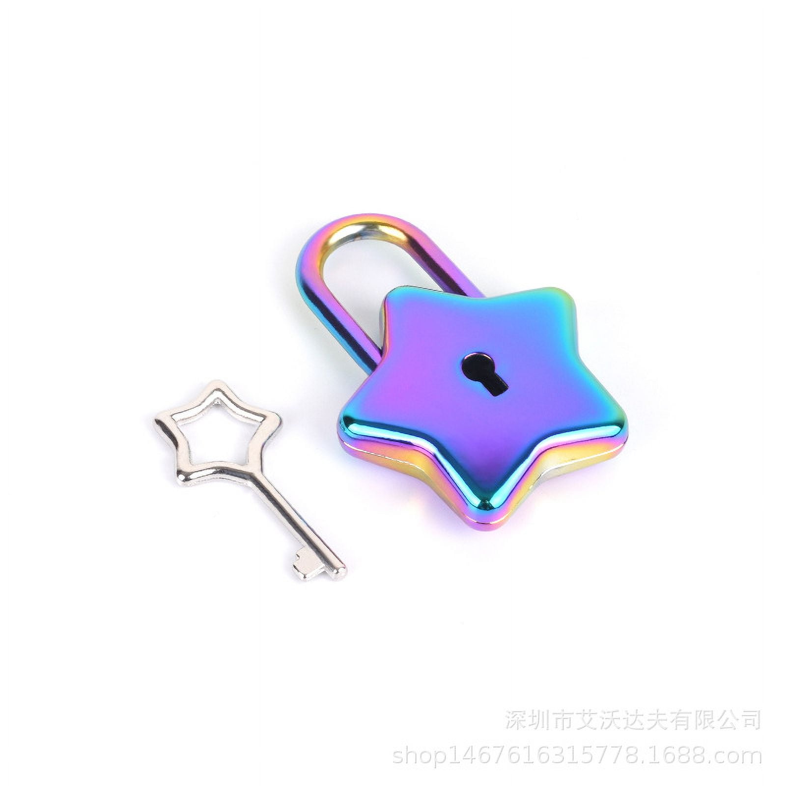 Star Shaped Padlock DIY Star Shape Lock Diary Decorative Padlock for ...