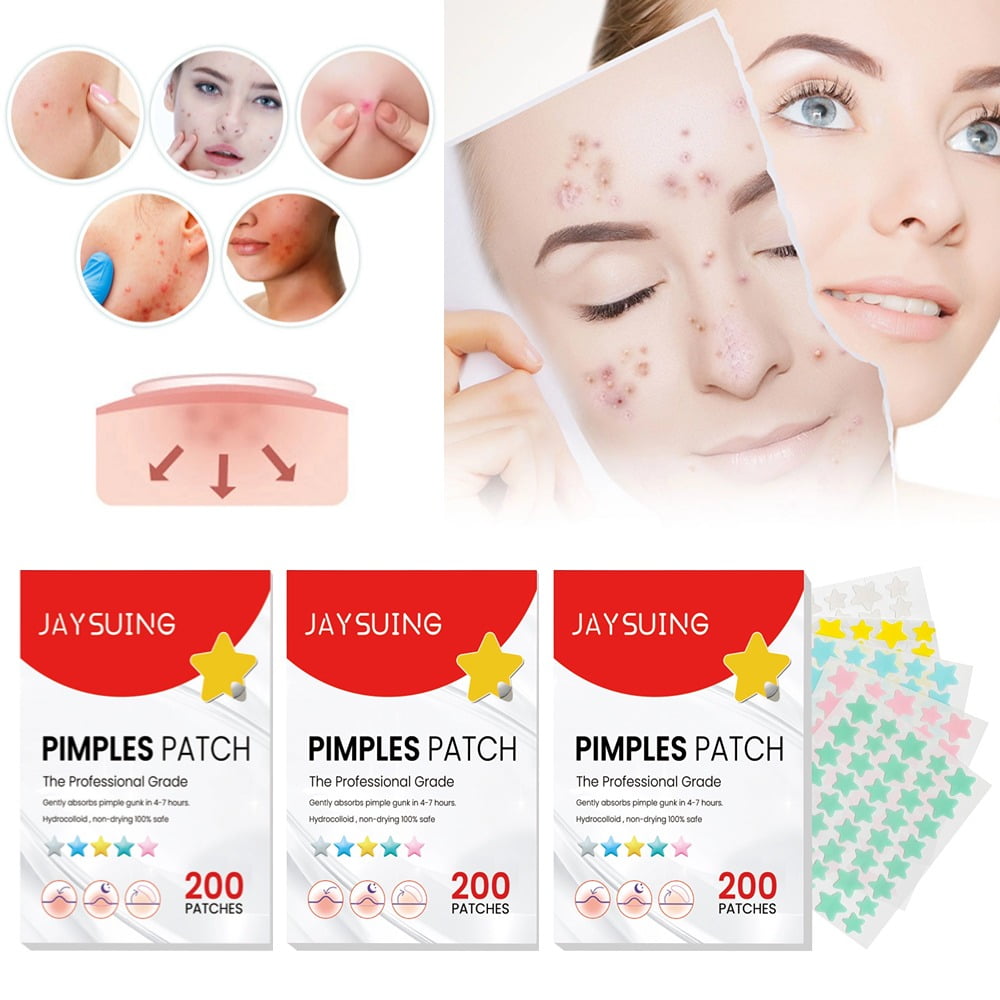 Star-Shaped Pimple Patch Hydrocolloid Acne Stickers with Tea Tree Oil ...