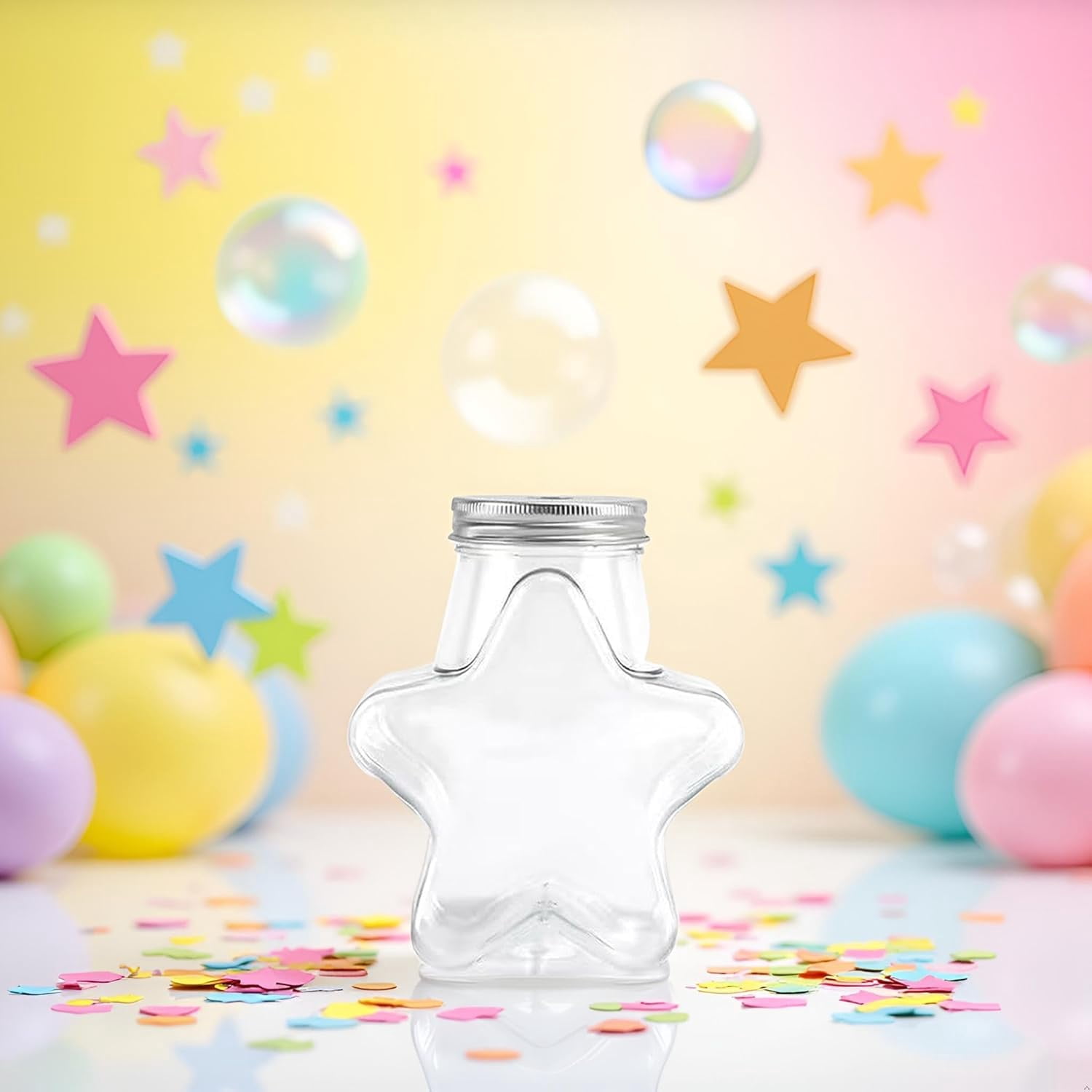 Star Shaped Plastic Jars with Lids, Refillable Containers - Walmart.com