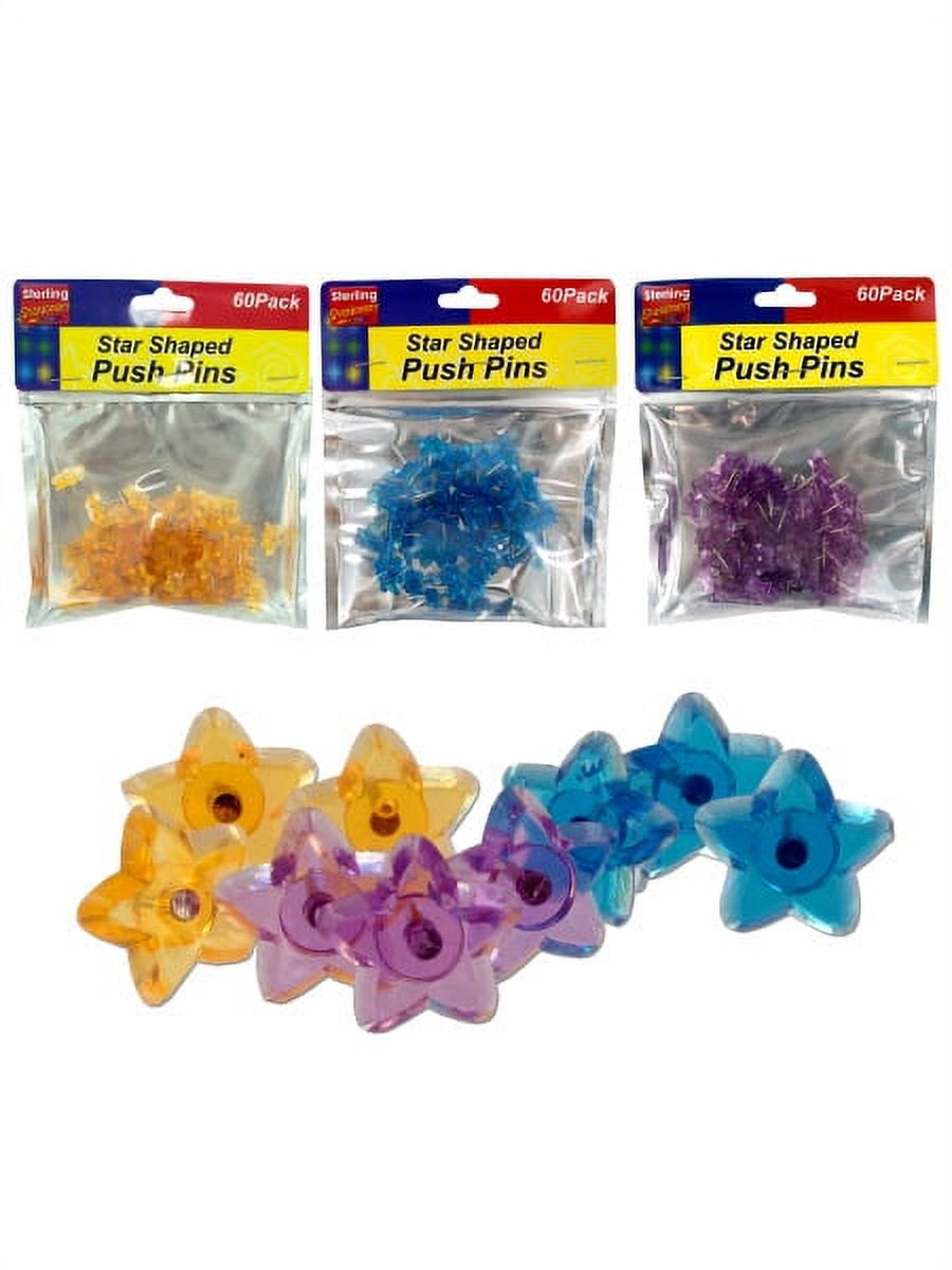 Star-Shaped Push Pins, 24 Count - Walmart.com