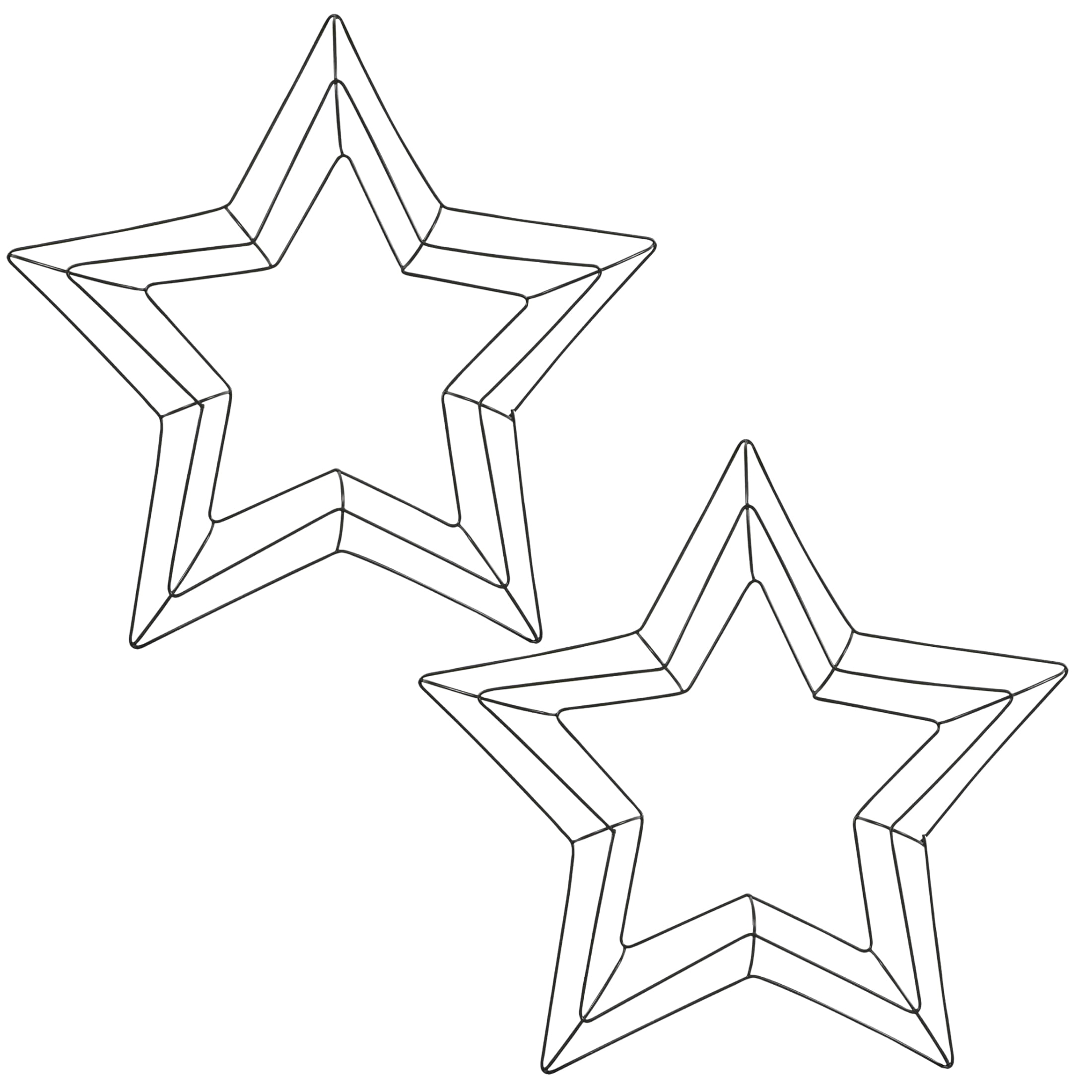 Star Shaped Wreath Forms 15x15In Metal Wire Frame DIY Craft Decoration ...