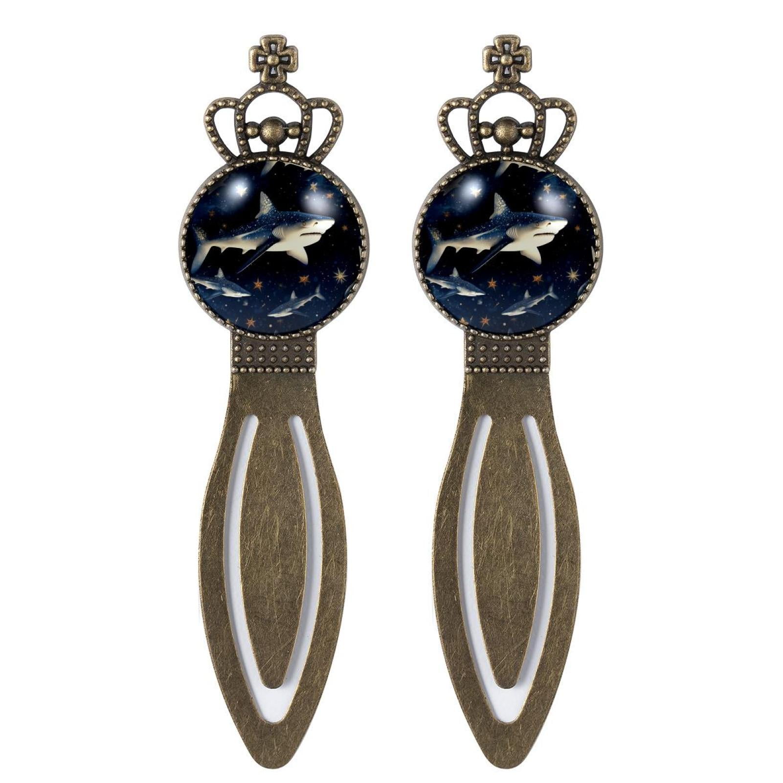 Star Shark Elegant Vintage Copper Crown-Shaped Bookmarks (Set of 2 ...