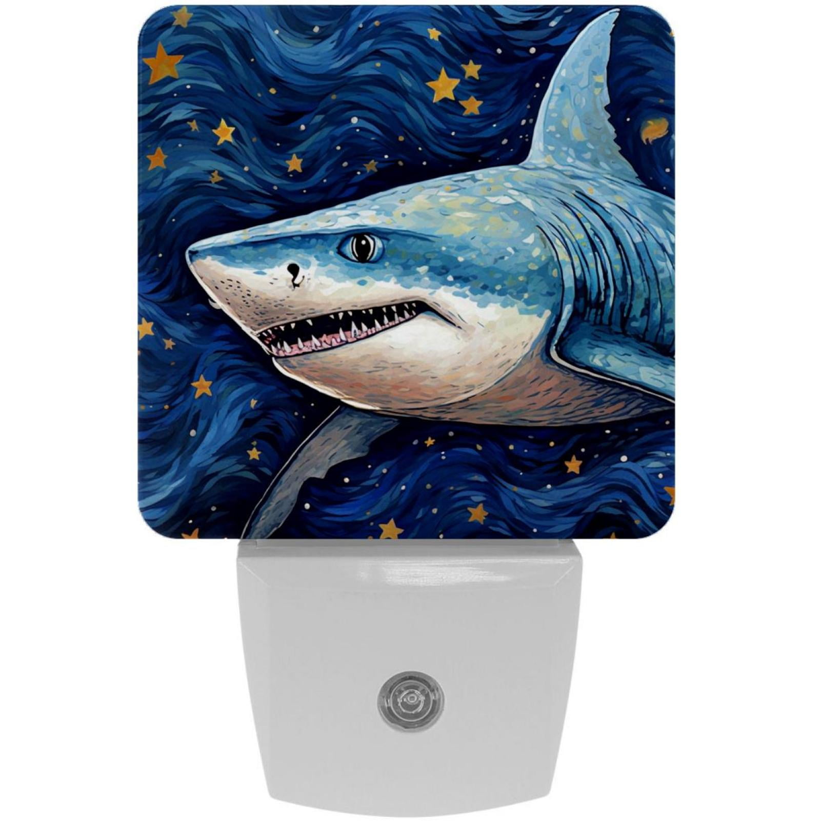Star Shark LED Square Night Light - Soft Glow Plug-in Lamp with Dusk to ...