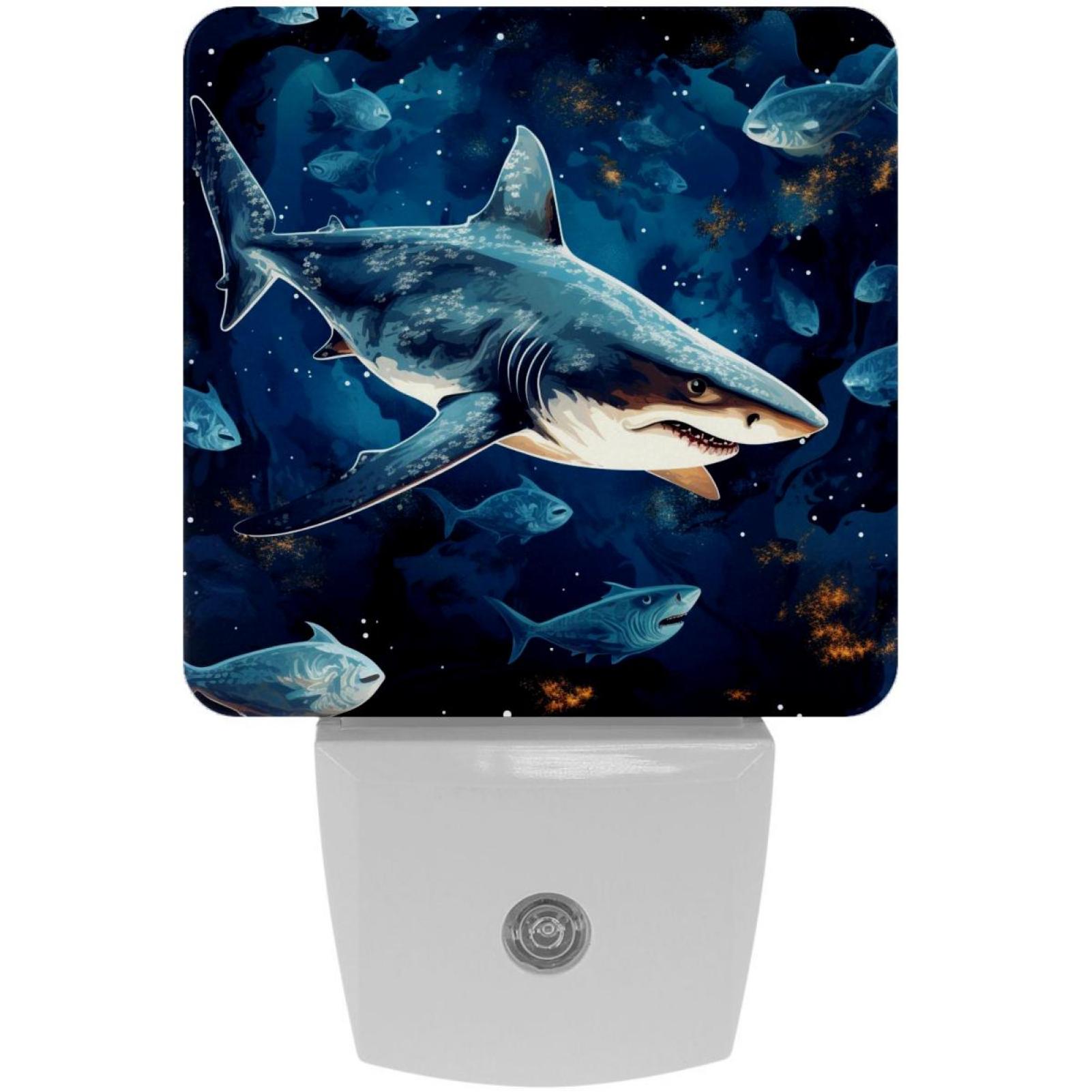 Star Shark LED Square Night Lights - Energy Efficient Plug-in Wall Lamp ...