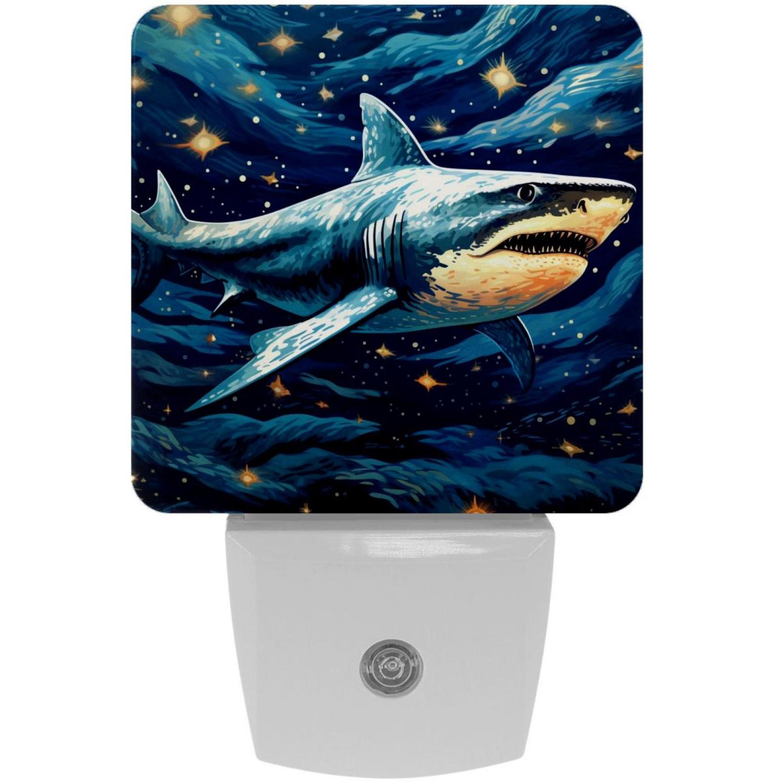 Star Shark LED Square Night Lights - Energy Efficient Plug-in Wall Lamp ...