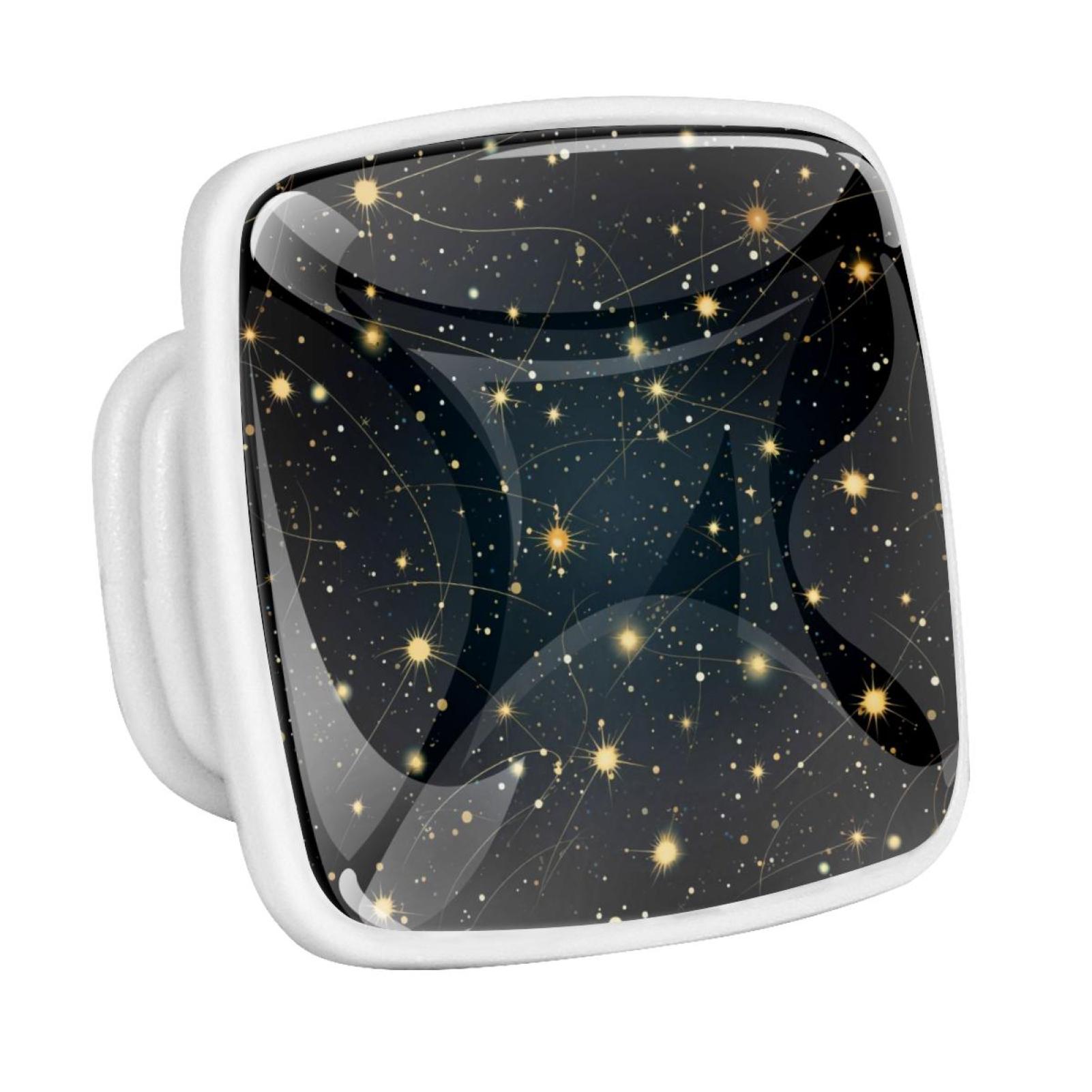 Star Sign Fluorescent Drawer Pulls with Screws Square 4-Pack Glow Dark ...