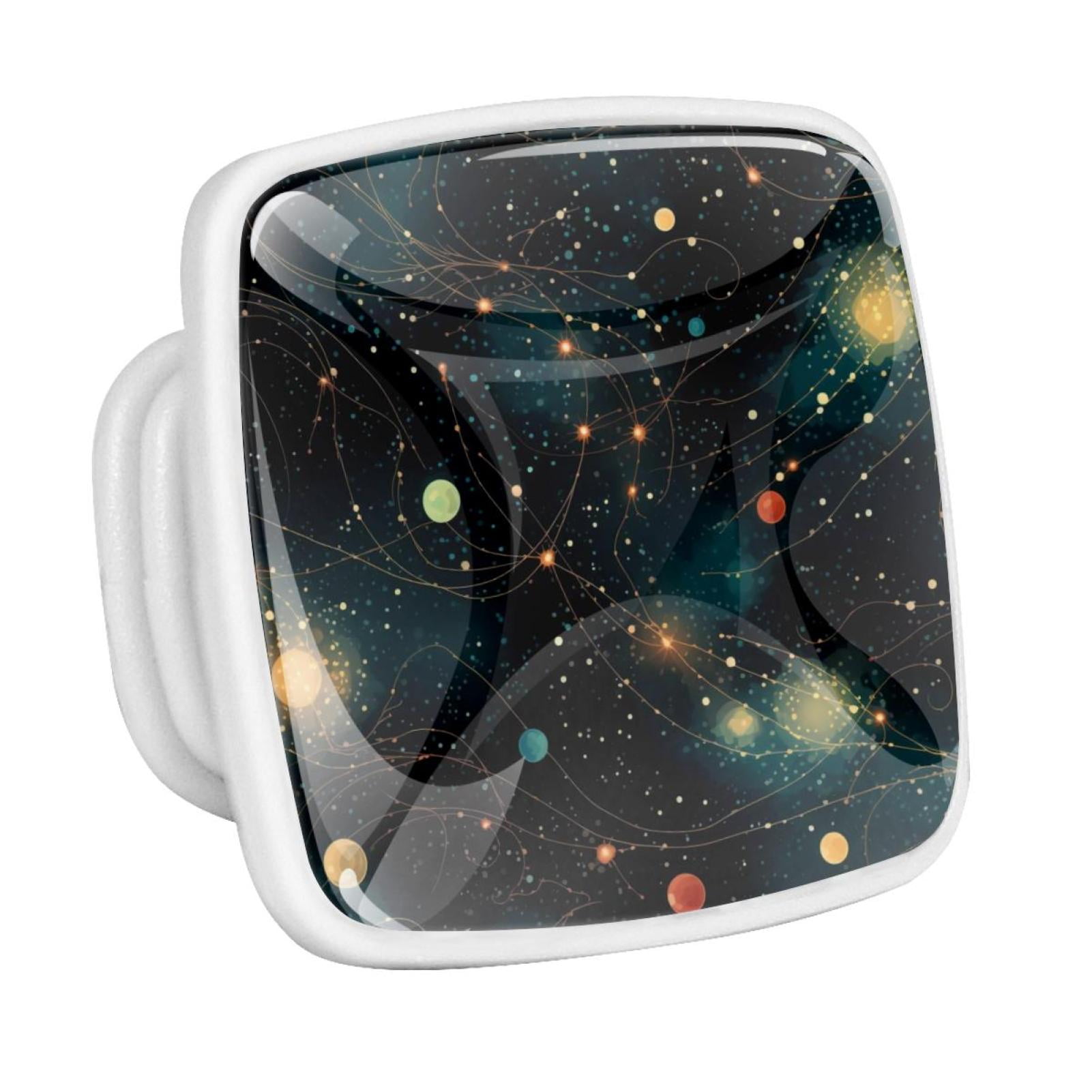 Star Sign Fluorescent Drawer Pulls with Screws Square 4-Pack Glow Dark ...