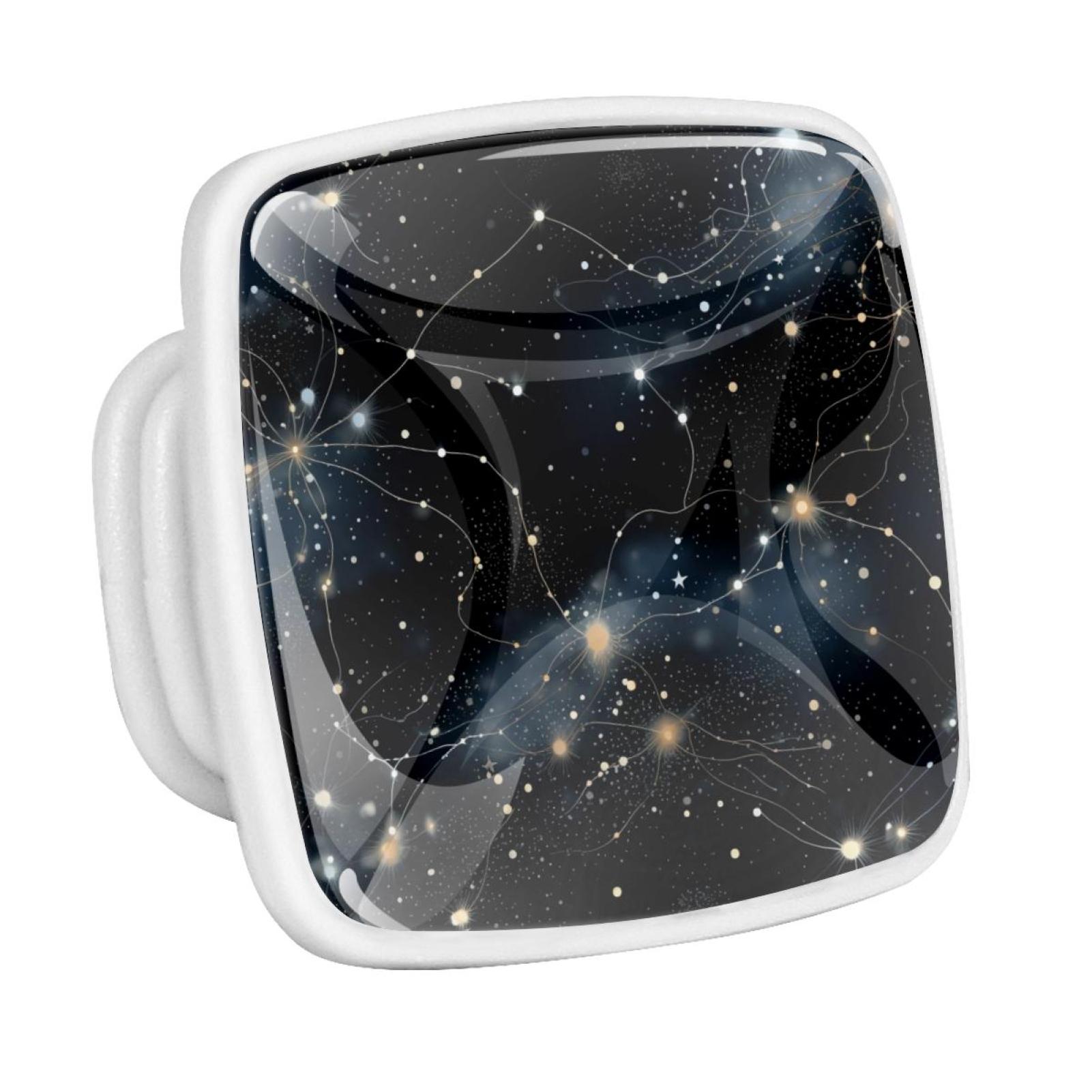 Star Sign Fluorescent Drawer Pulls with Screws Square 4-Pack Glow Dark ...