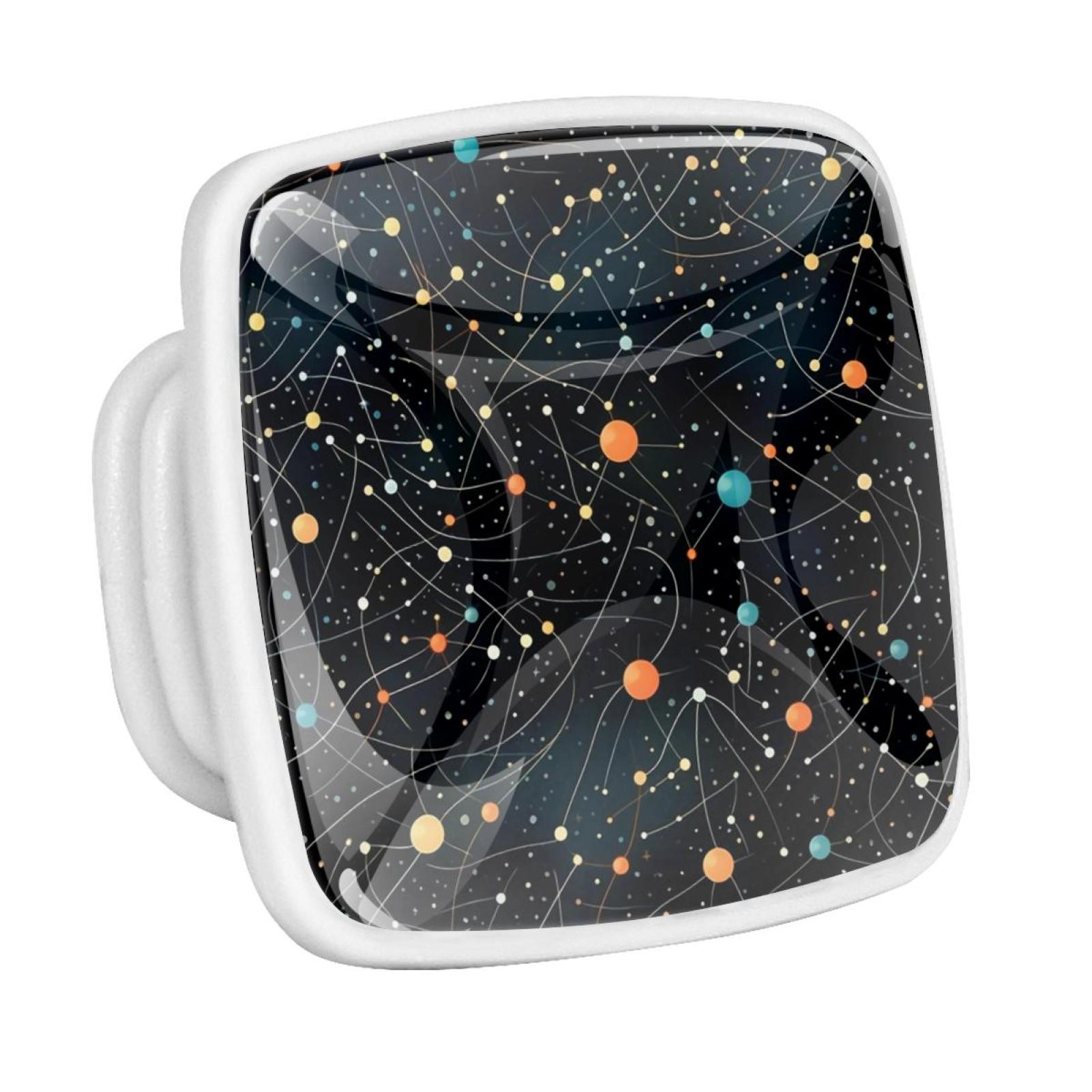 Star Sign Fluorescent Drawer Pulls with Screws Square 4-Pack Glow Dark ...