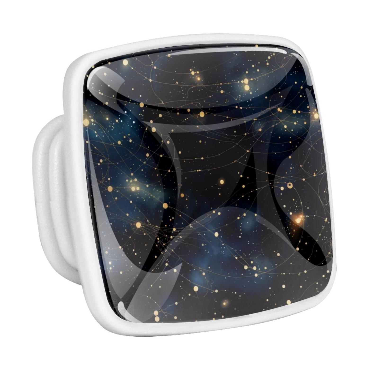 Star Sign Fluorescent Drawer Pulls with Screws Square 4-Pack Glow Dark ...