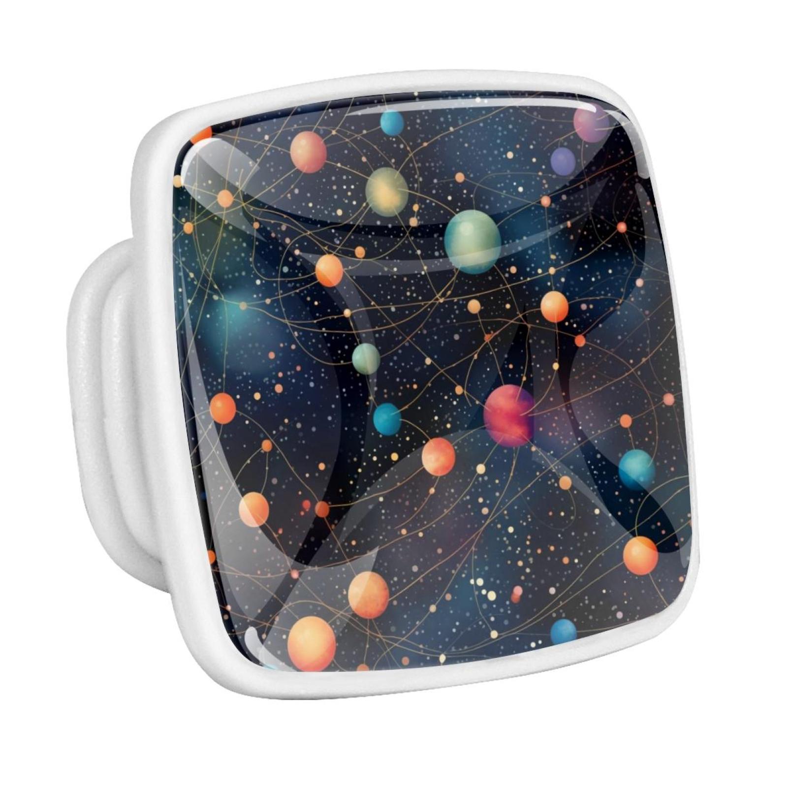 Star Sign Fluorescent Drawer Pulls with Screws Square 4-Pack Glow Dark ...