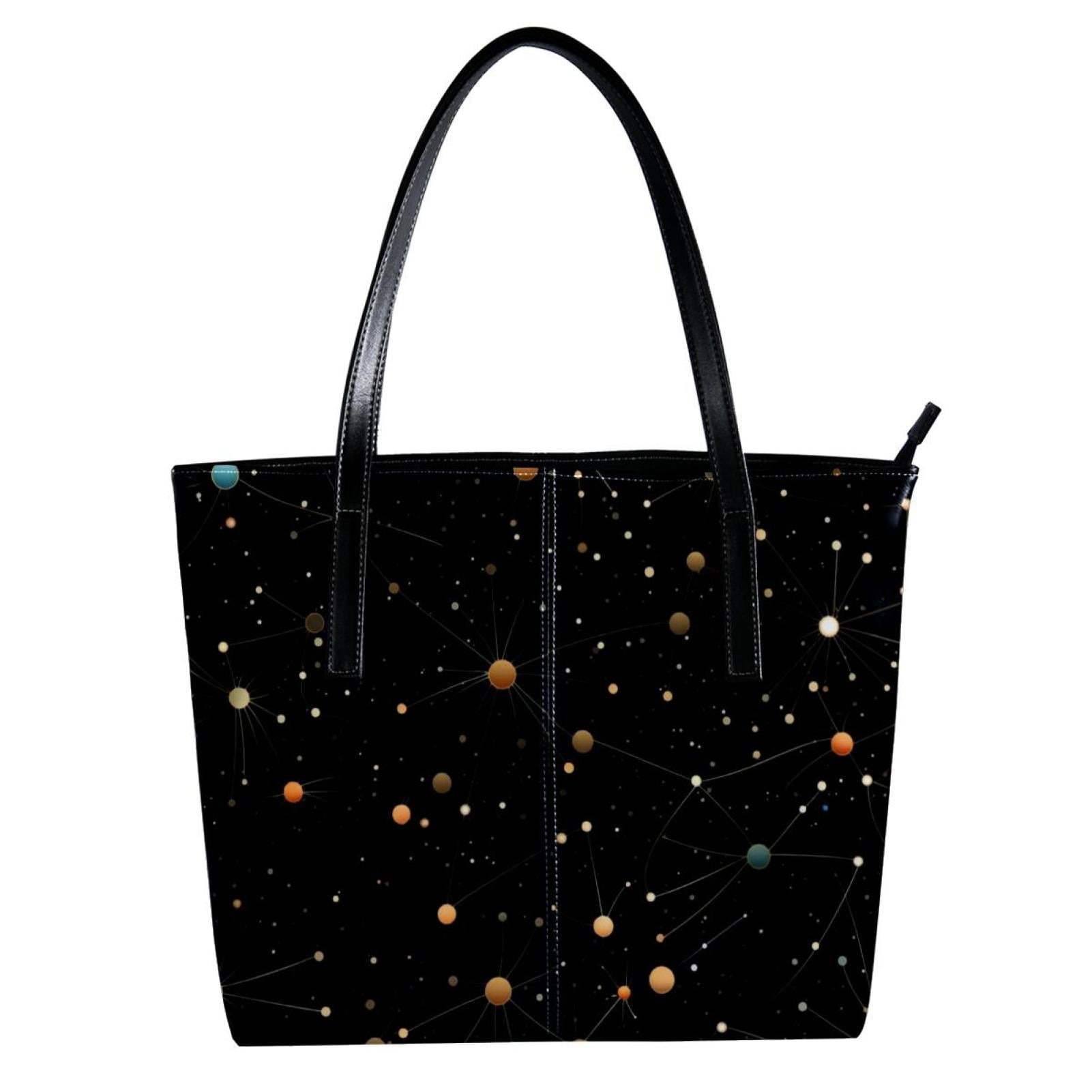 Star Sign Leather Stitching Handbag High Quality Fashion Women Portable ...