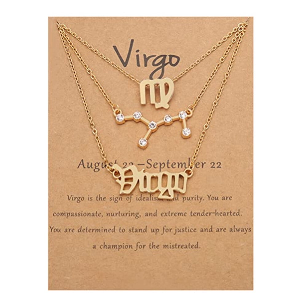 Star Sign Necklaces for Women - 12 Zodiac Constellations Layered ...