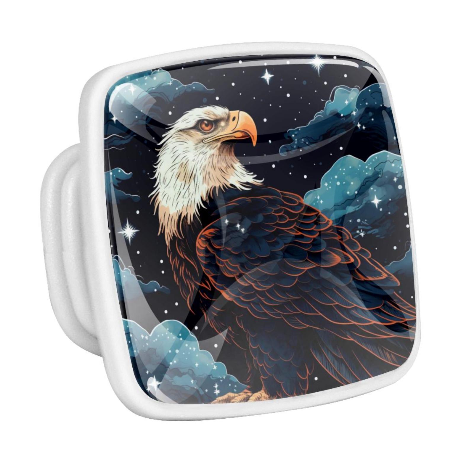 Star Sky Eagle Fluorescent Drawer Pulls with Screws Square 4-Pack Glow ...