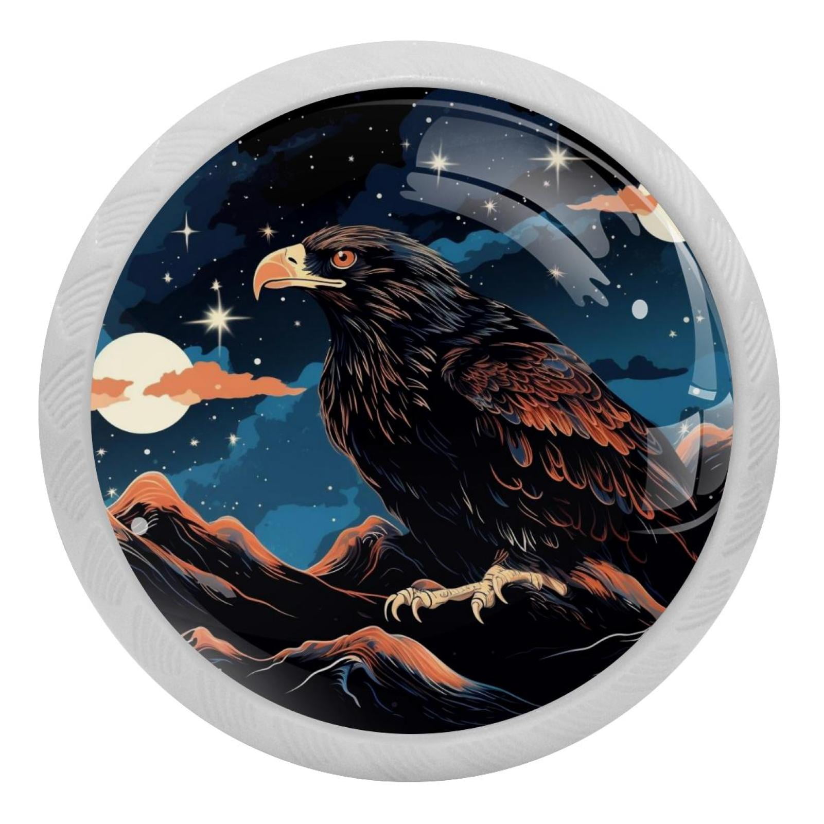 Star Sky Eagle Pattern 4PCS Cabinet Knobs Pulls Fluorescent Drawer ...