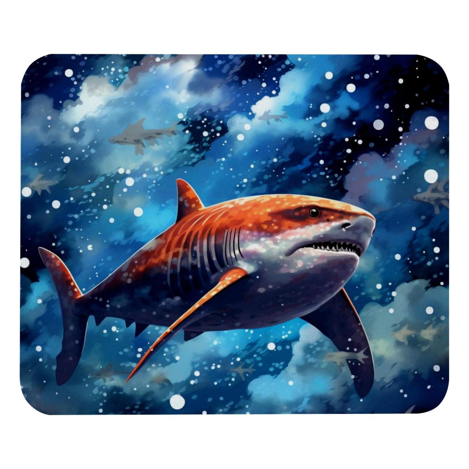 Star Sky Shark Non-Slip Rubber Bottom Personalized Custom Square Desk ...