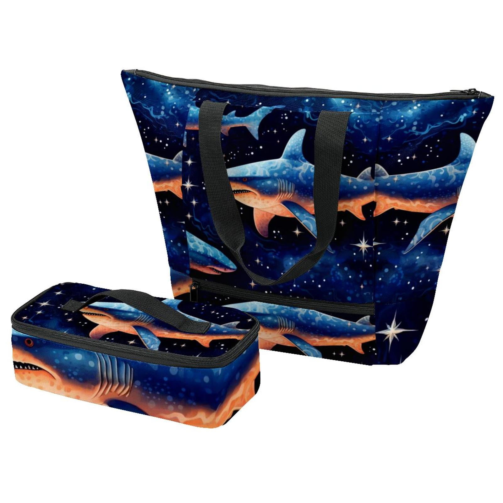 Star Sky Shark Travel Duffel Bag Sports Tote Gym Bags Shoulder ...