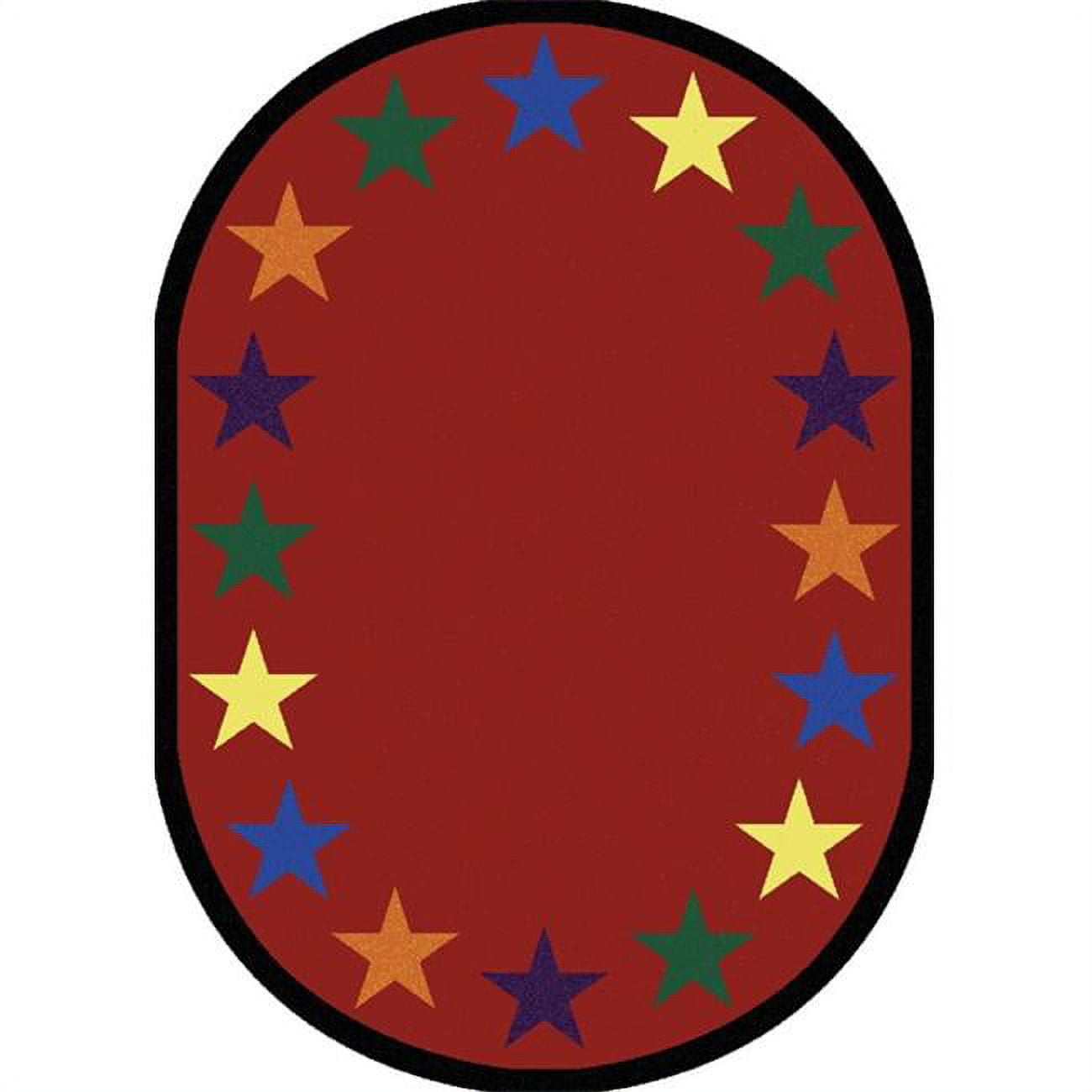 Star Space 5 ft.4 in. x 7 ft.8 in. Oval WearOn Nylon Machine Tufted ...