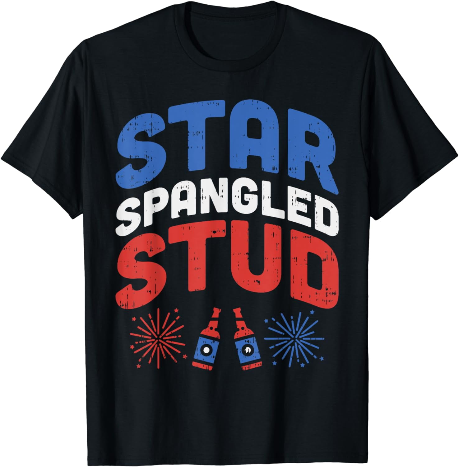 Star Spangled Stud Funny USA 4th Of July Drinking Party T-Shirt ...