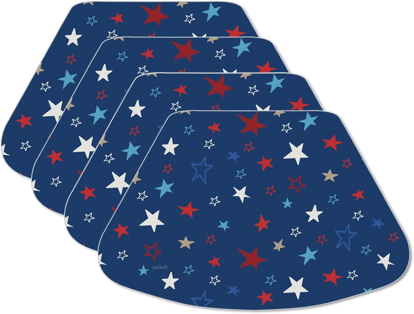 Star Spangled Wedge Shaped Reversible Easy Care Flexible Plastic ...