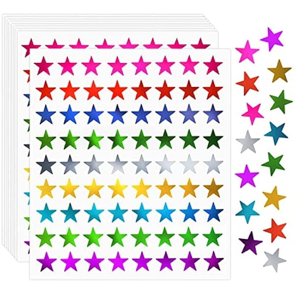 Star Stickers, 2520 PCS 0.6" Foil Star Metallic Stickers, Star Stickers ...