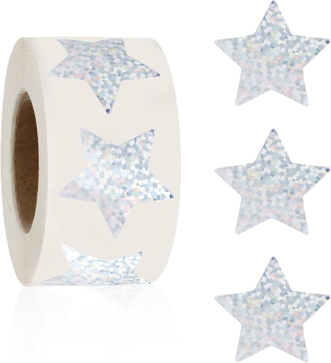 Star Stickers, 500 PCS Holographic Gold Star Stickers, 1 Inch Self ...