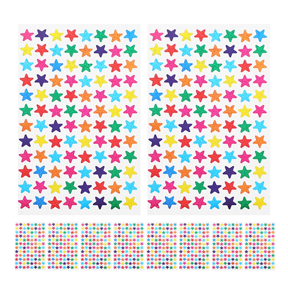 Hemoton 2 Packs Sparkly Star Stickers for Kids Reward Charts Shiny Mini ...