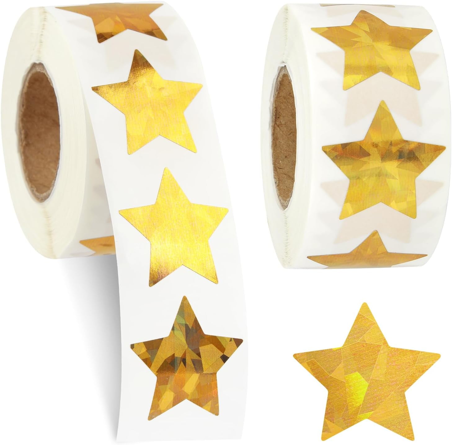 Star Stickers for Kids Reward, 1000 pcs Holographic Gold Star Stickers ...