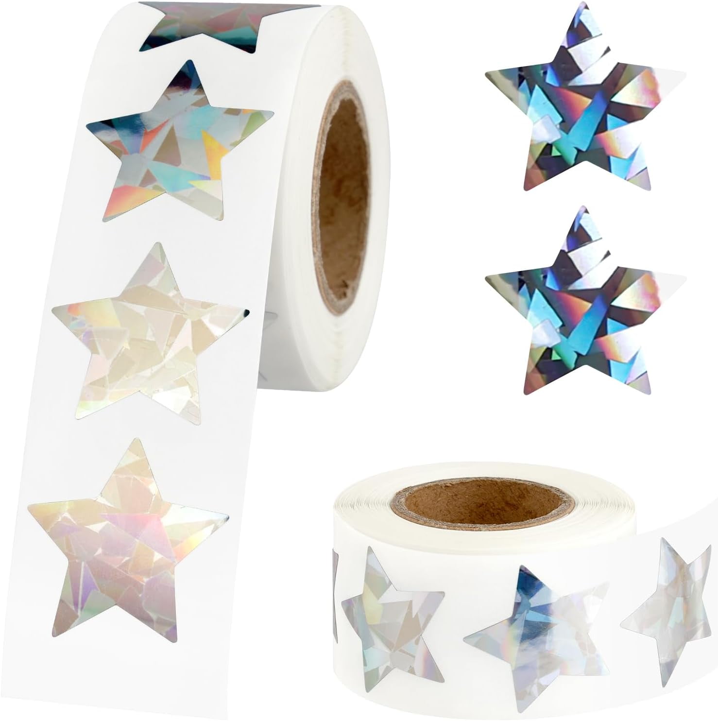 Star Stickers for Kids Reward, 1000 pcs Holographic Silver Star ...