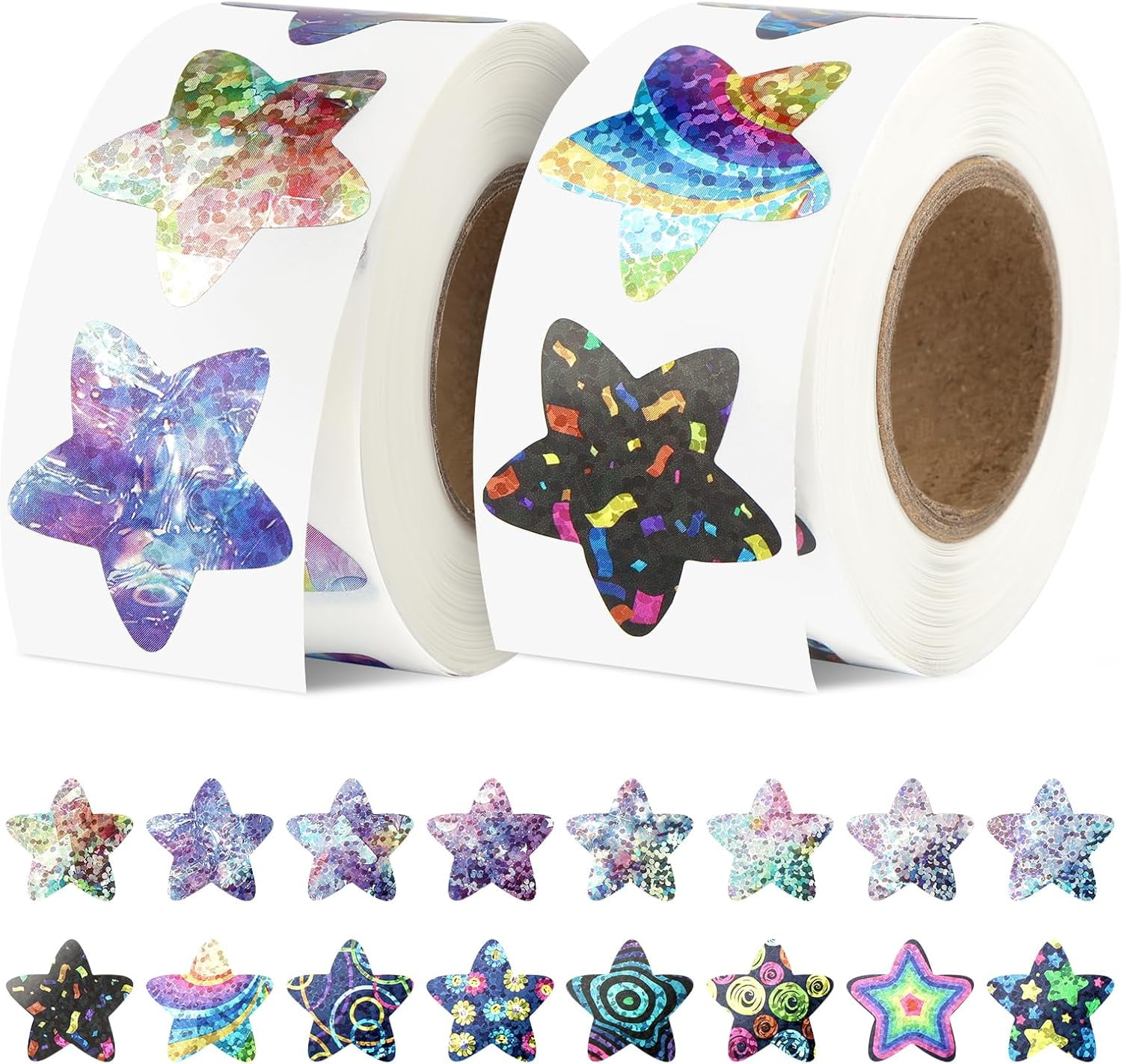 Star Stickers for Kids Reward, 1000 pcs Holographic Star Stickers, 2 ...